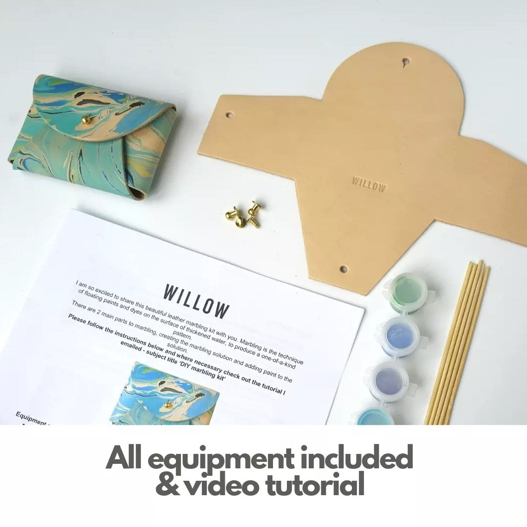 Best DIY Kit - Marbled Leather Purse Handmade – Willow Handmade Leather ...