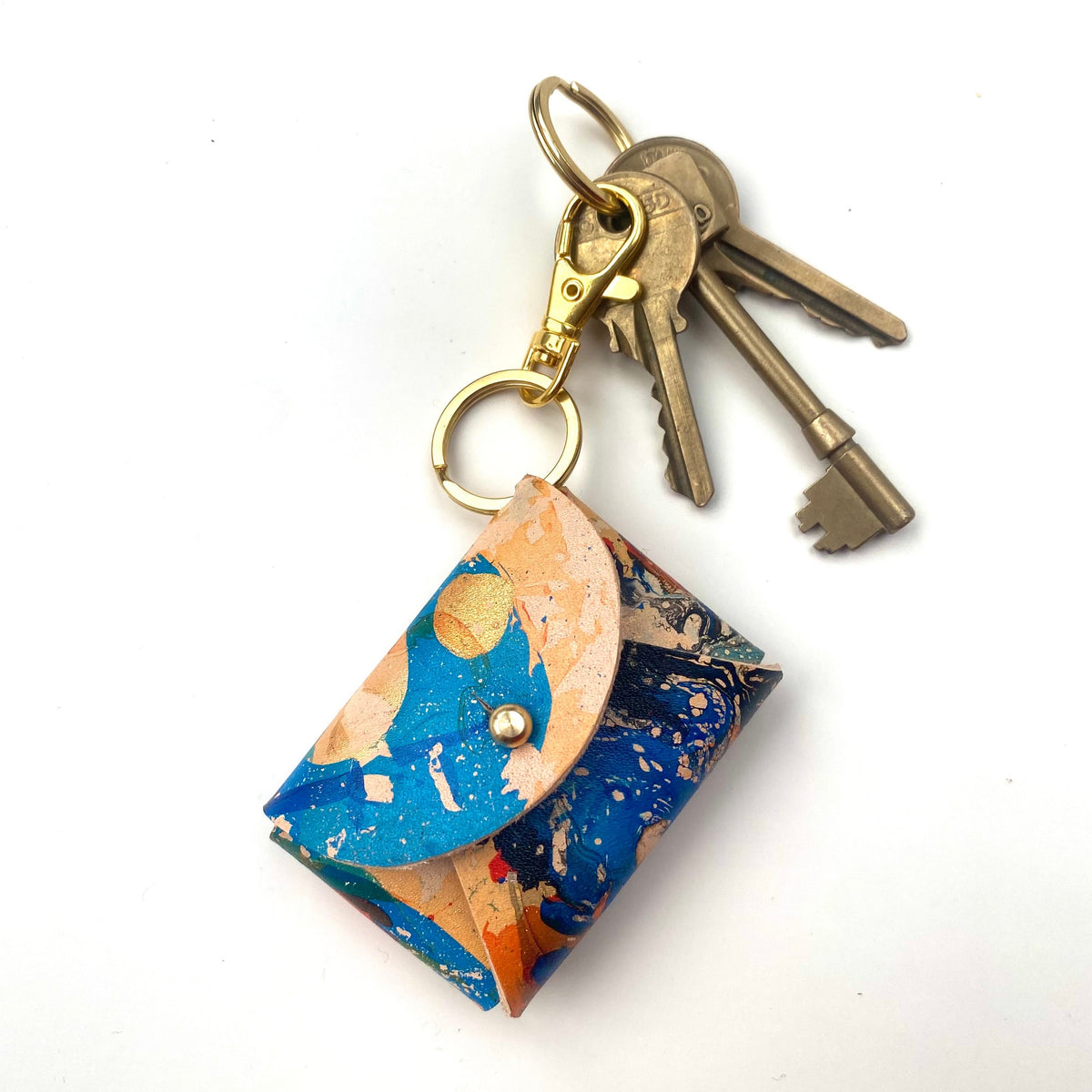 Best Handmade Leather Marbled Mini Purse Keyring – Willow Handmade ...